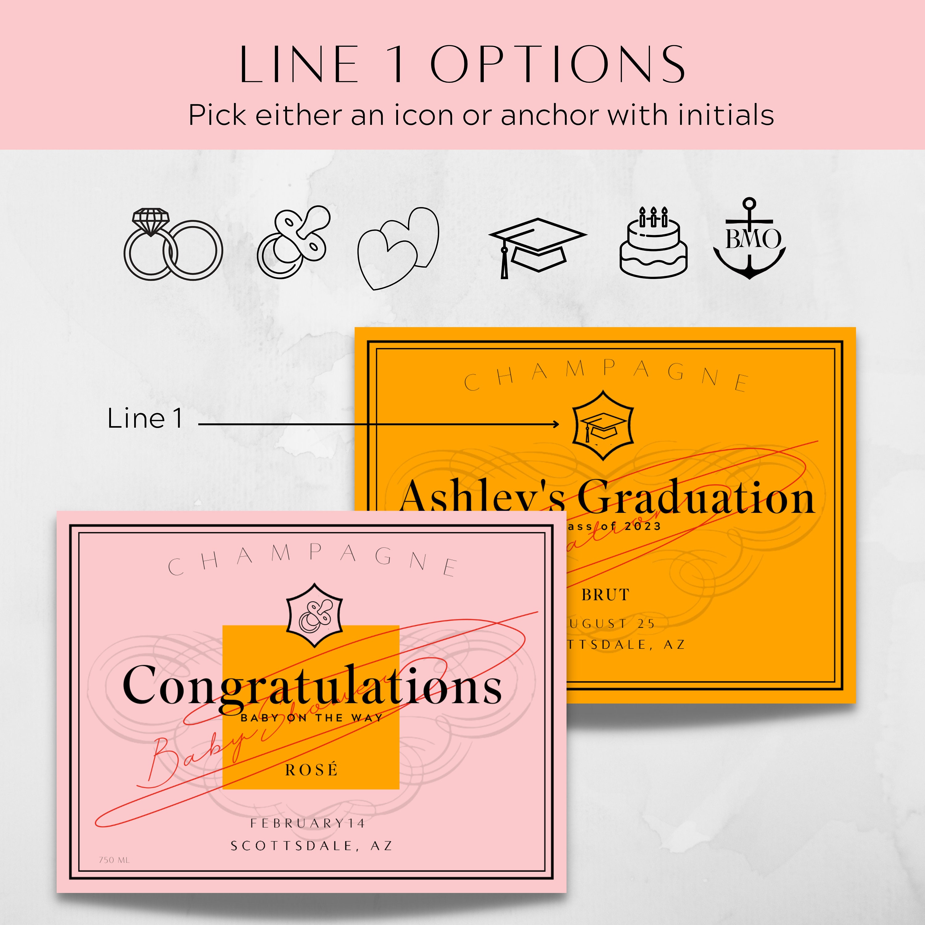 Custom Champagne Label Sticker / Printed Version Made-to-order - Etsy