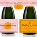 Custom Champagne Label Sticker / Printed Version Made-to-order / for ...