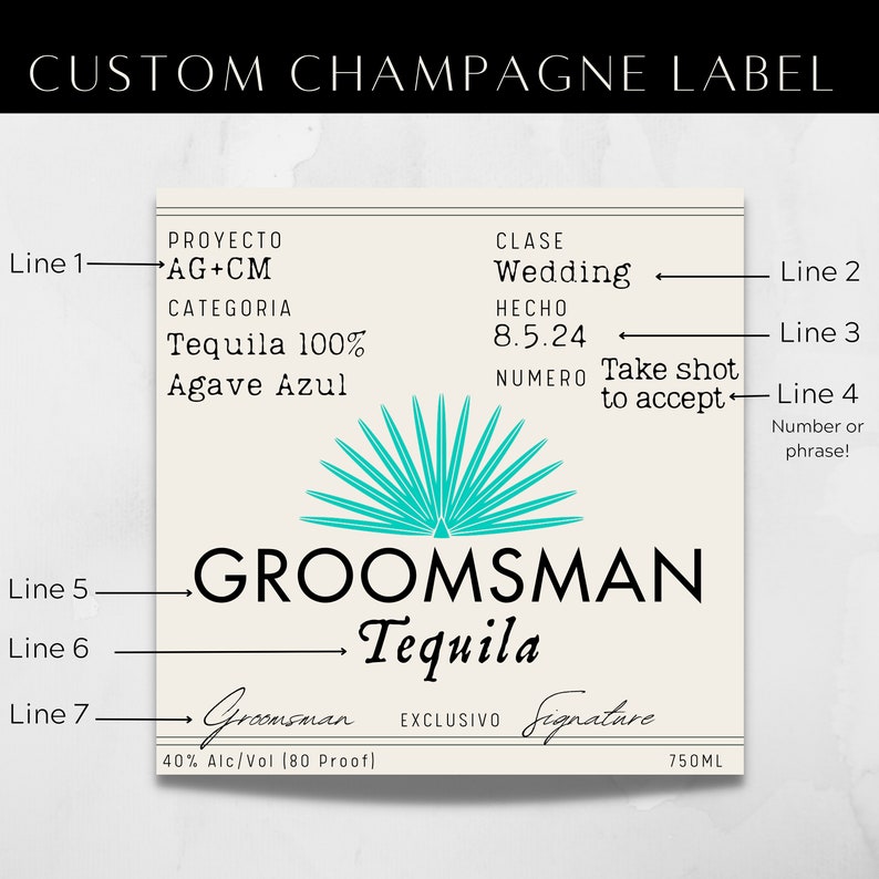 Custom Tequila Label / Digital File Made-to-order / for All - Etsy