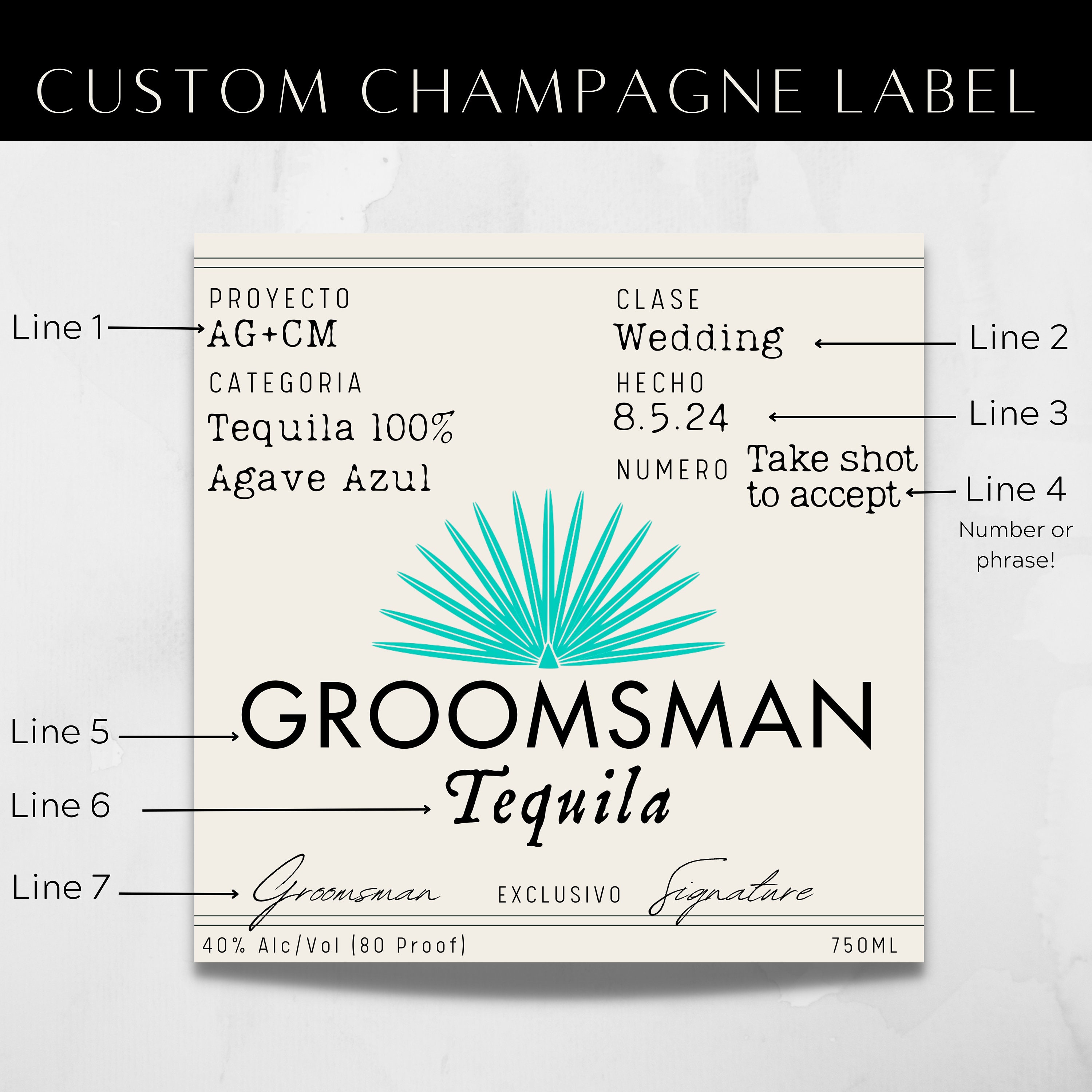 Custom Tequila Label / Digital File Made-to-order / for All - Etsy
