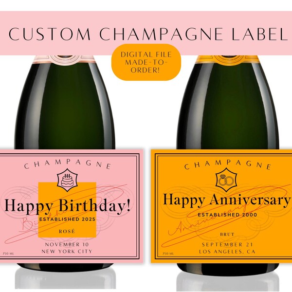 Champagne Bottle Veuve - Etsy UK