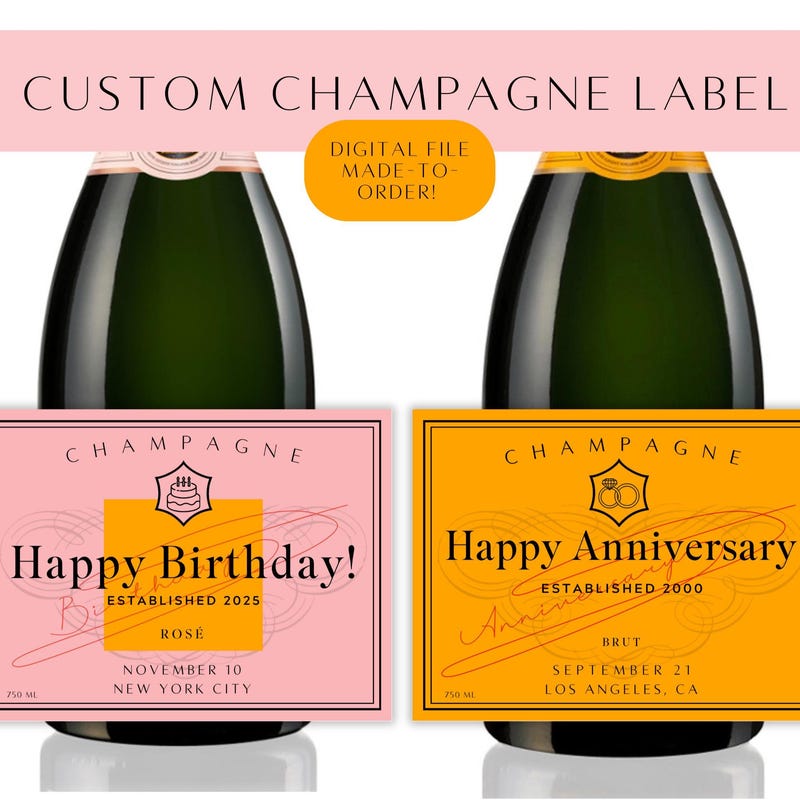 Champagne Bottle Veuve - Etsy UK
