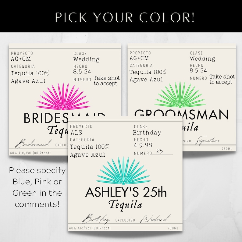 Custom Tequila Label: Personalized Party Stickers, Mini & Standard ...