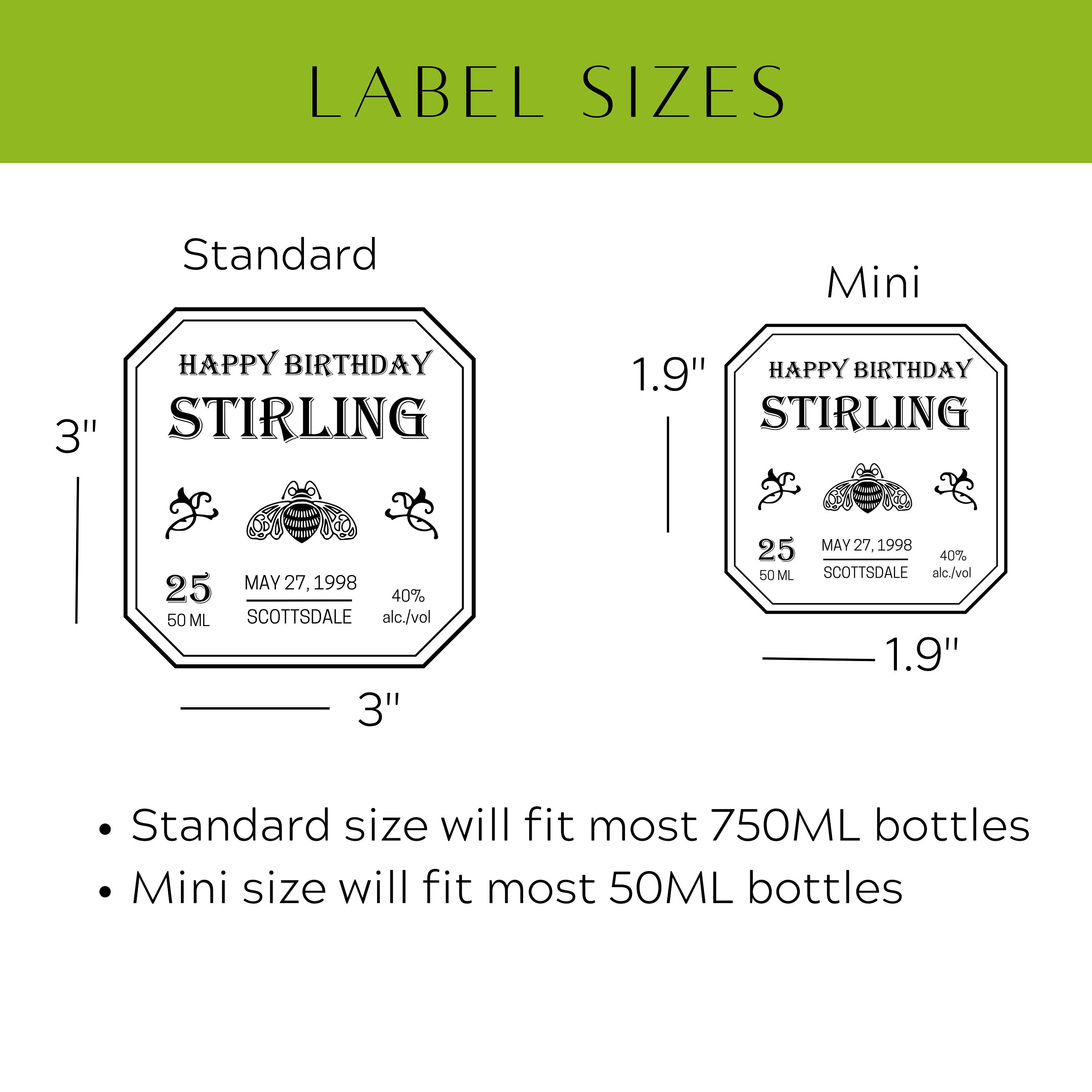 Custom Tequila Label / Physical Sticker Made-to-order / Mini and ...