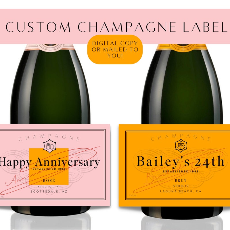 Champagne Labels - Etsy