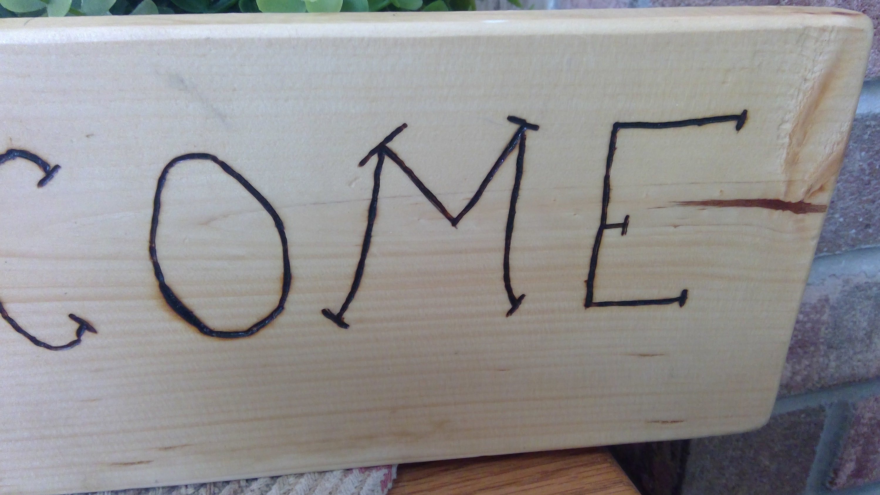 Welcome Sign With Woodburning Art - Etsy
