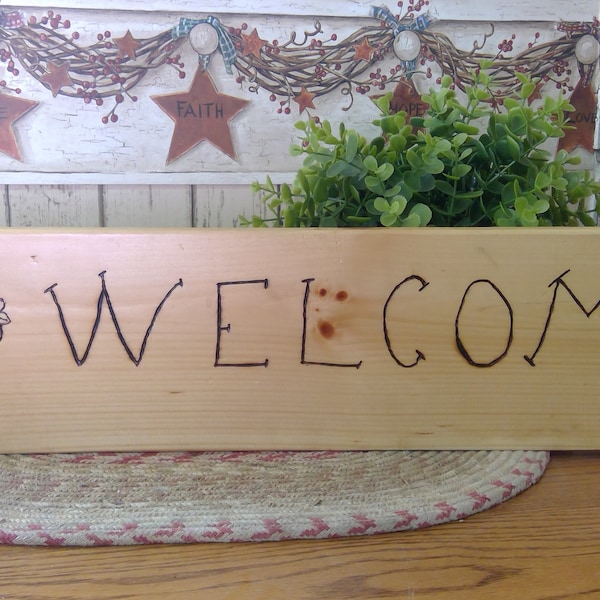 Woodburning Signs Welcome Sign - Etsy