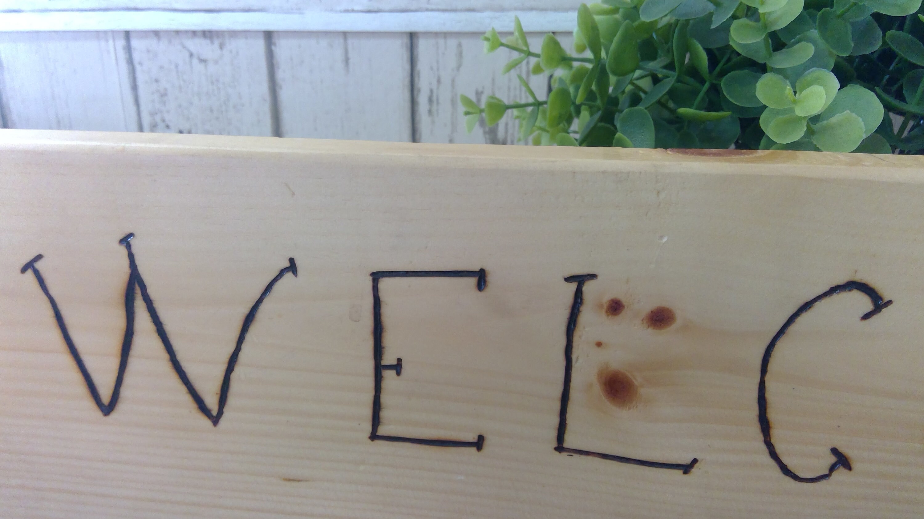 Welcome Sign With Woodburning Art - Etsy