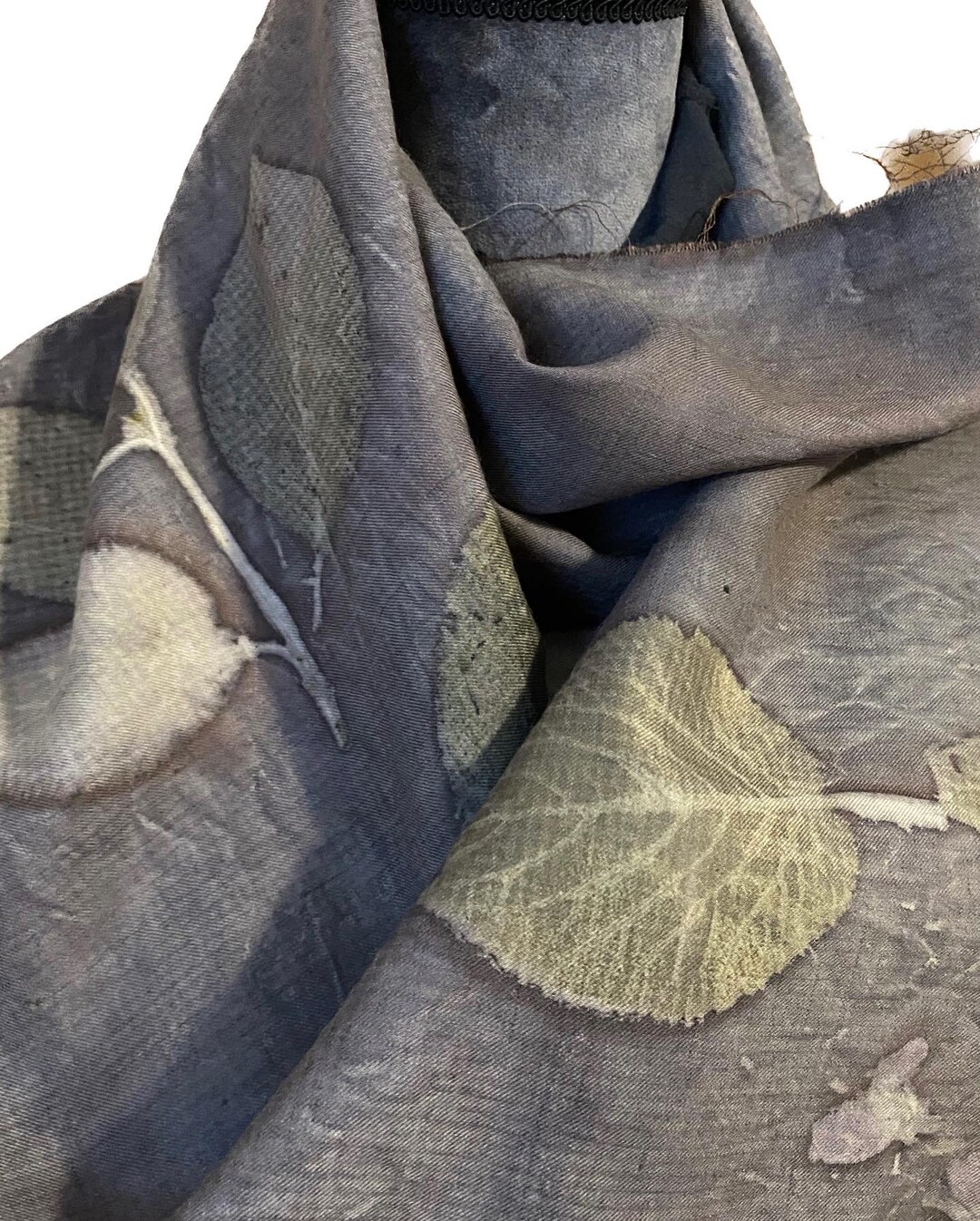 Wool and Bamboo Stole Vegetable Print - Etsy