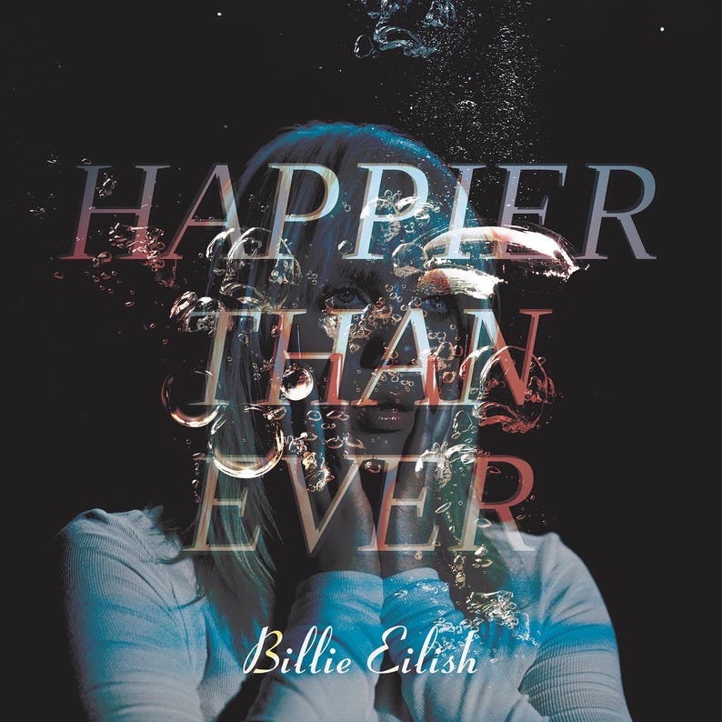 Billie Eilish / Happier Than Ever Poster - Etsy