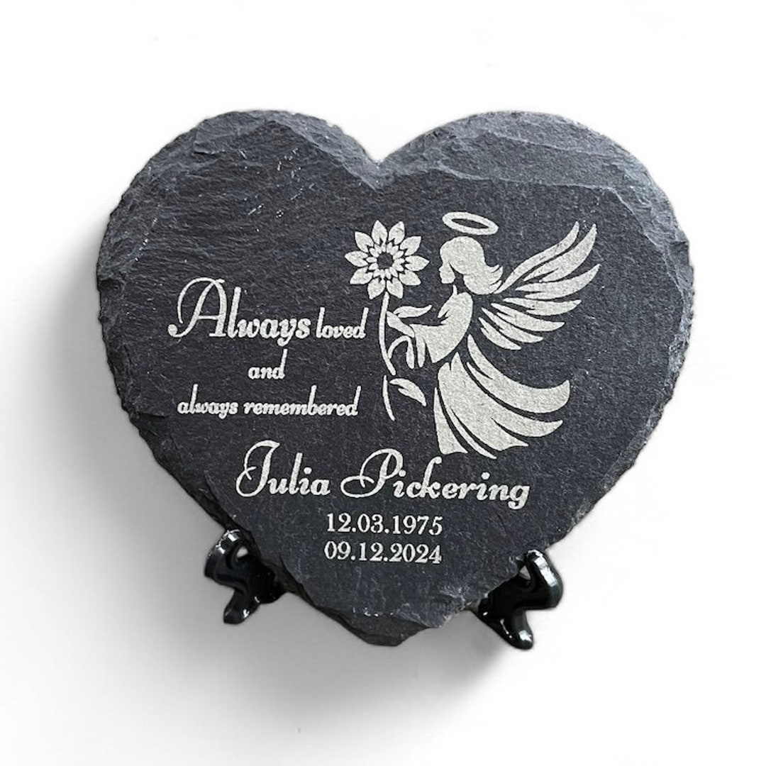 Personalized Memorial Stone for Mum Nan Gran - Engraved Angel With ...