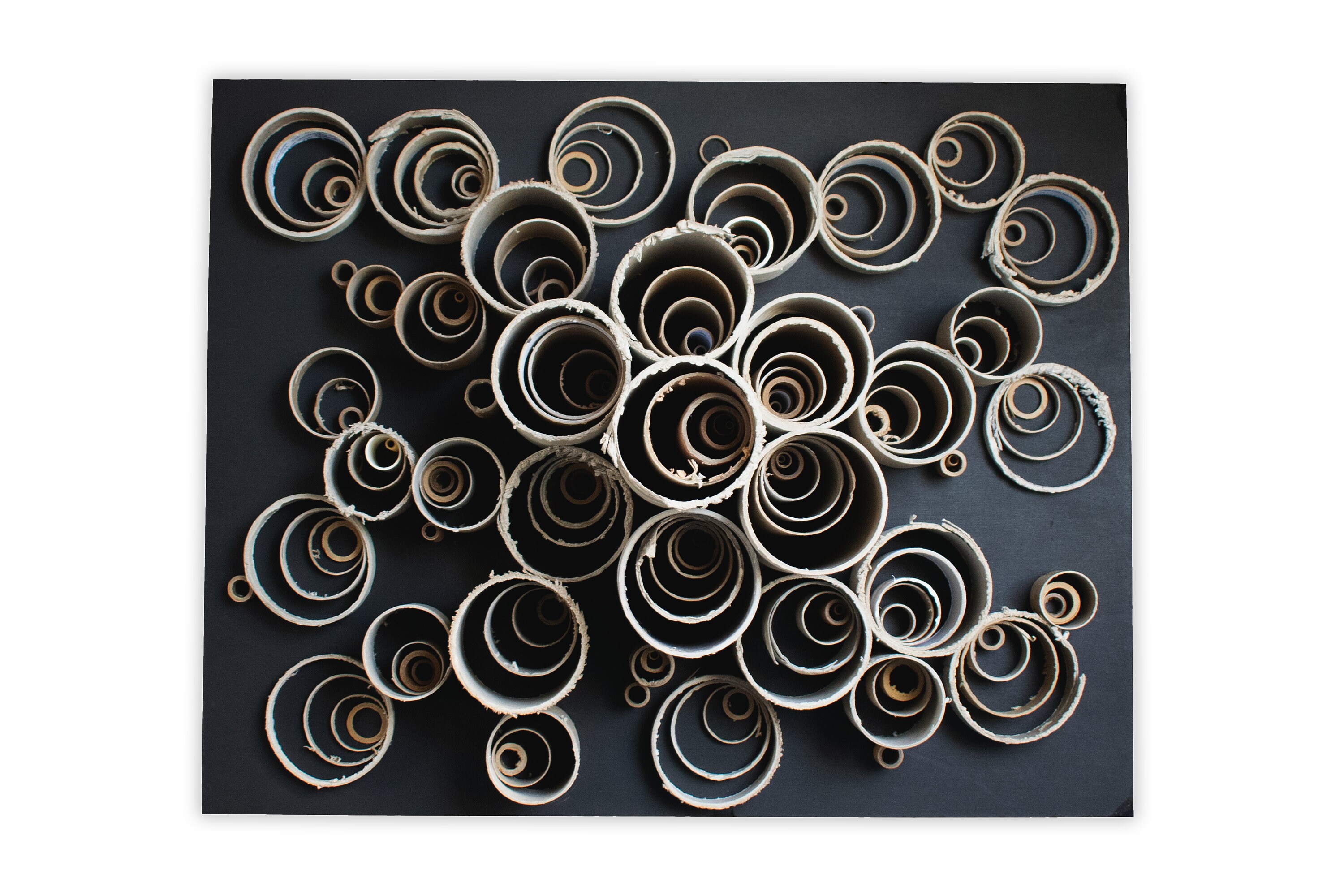 Upcycled Artwork Cardboard Tubes on Matt Blackboard - Etsy