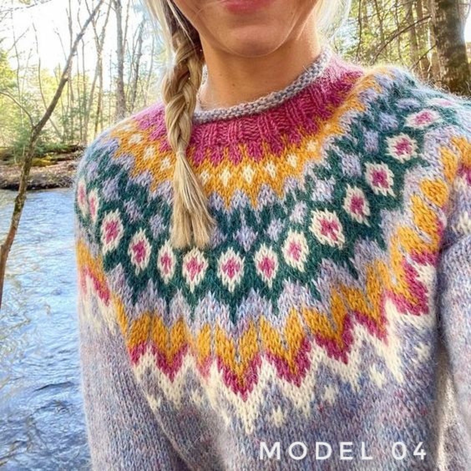 Isländischer Fair Isle Pullover Lopapeysa Frauen handgestrickt - Etsy.de