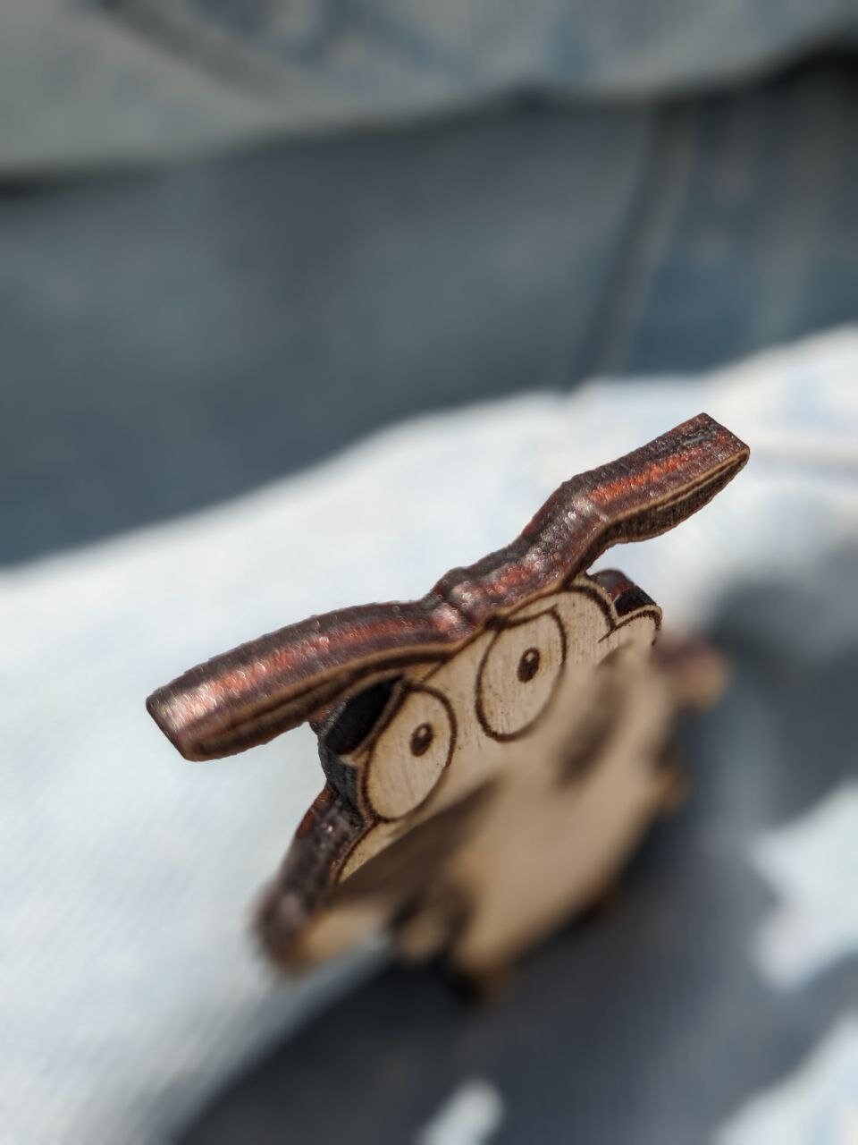 Courage the Cowardly Dog Wood Pin, Laser Etched Wood Pin, Handmade Pin ...