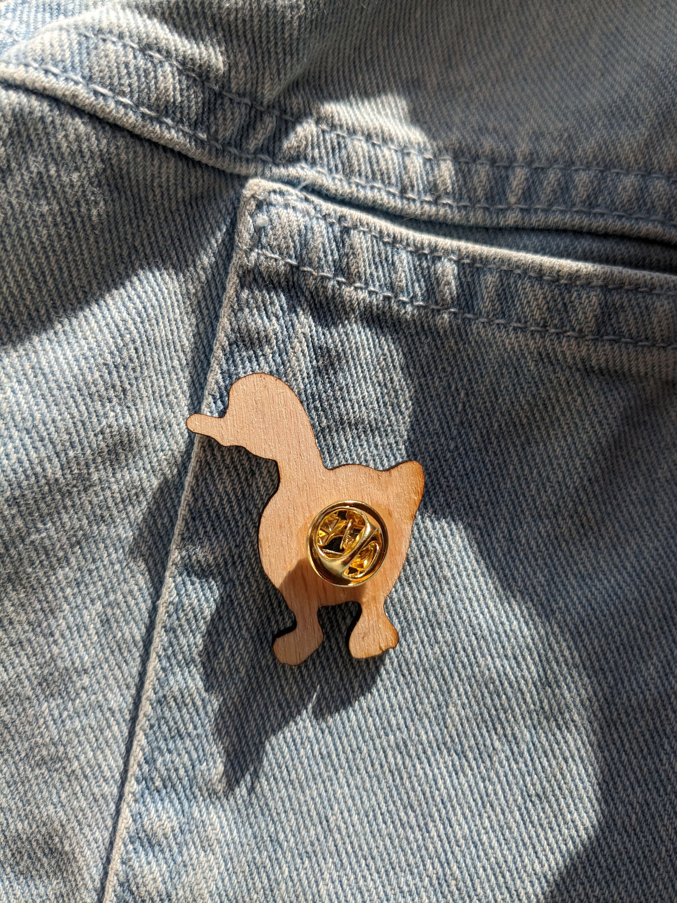 Courage the Cowardly Dog Wood Pin, Laser Etched Wood Pin, Handmade Pin ...