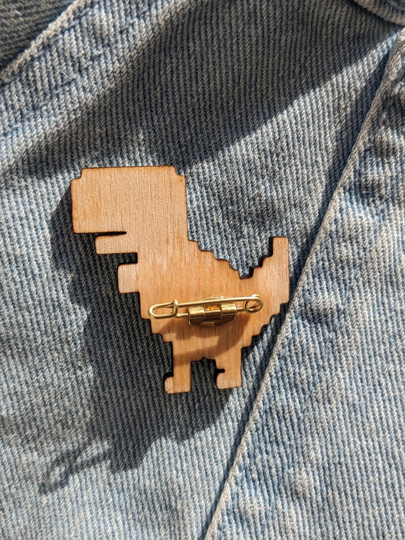 Courage the Cowardly Dog Wood Pin, Laser Etched Wood Pin, Handmade Pin ...