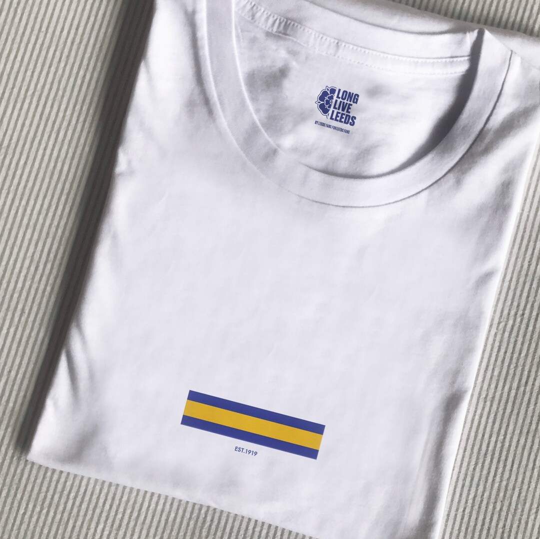 Leeds United Stripe T Shirt - Etsy