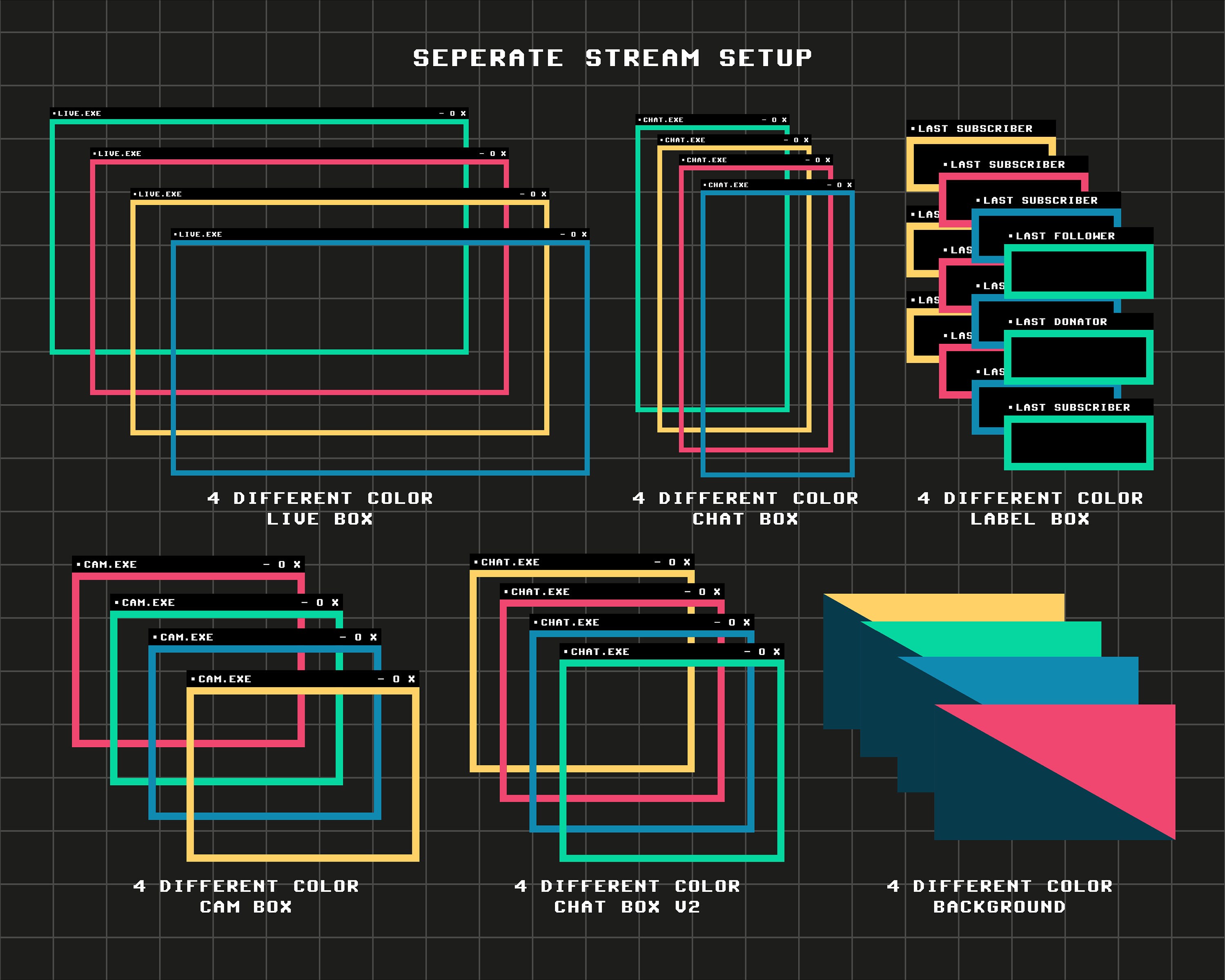 Twitch Computer Window Full Stream Package Animated Video Overlay ...