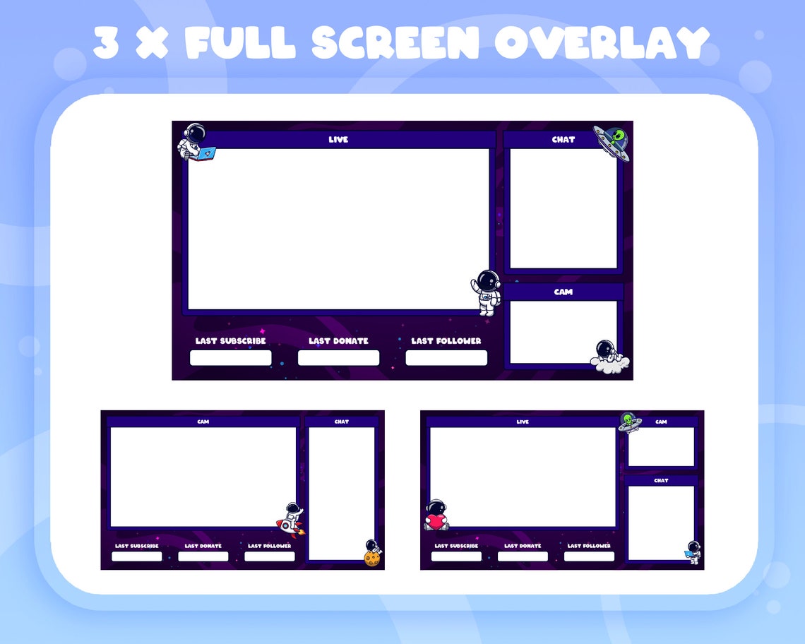 Twitch Astronaut Full Stream Package - Animated Transition Video ...