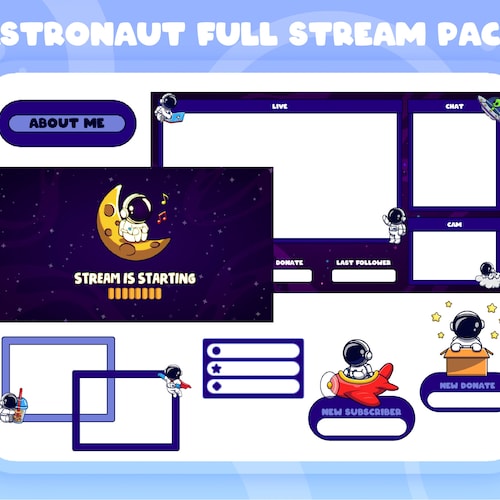 Space Planets Full Stream Package Animated Transition Video - Etsy
