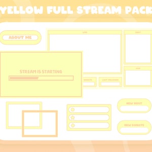 Twitch Yellow Full Stream Package - Animated Transition Video - Overlay ...