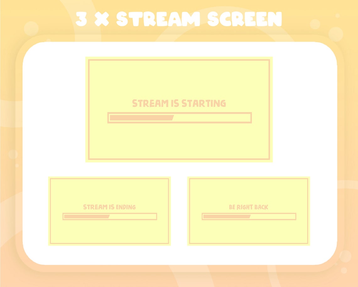 Twitch Yellow Full Stream Package - Animated Transition Video - Overlay ...