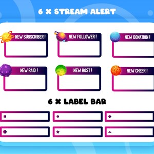 Space Planets Full Stream Package Animated Transition Video Overlay ...