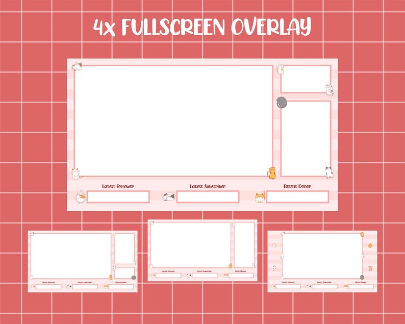 Cute Cat Full Stream Package - Animated Screen - Transition Video ...