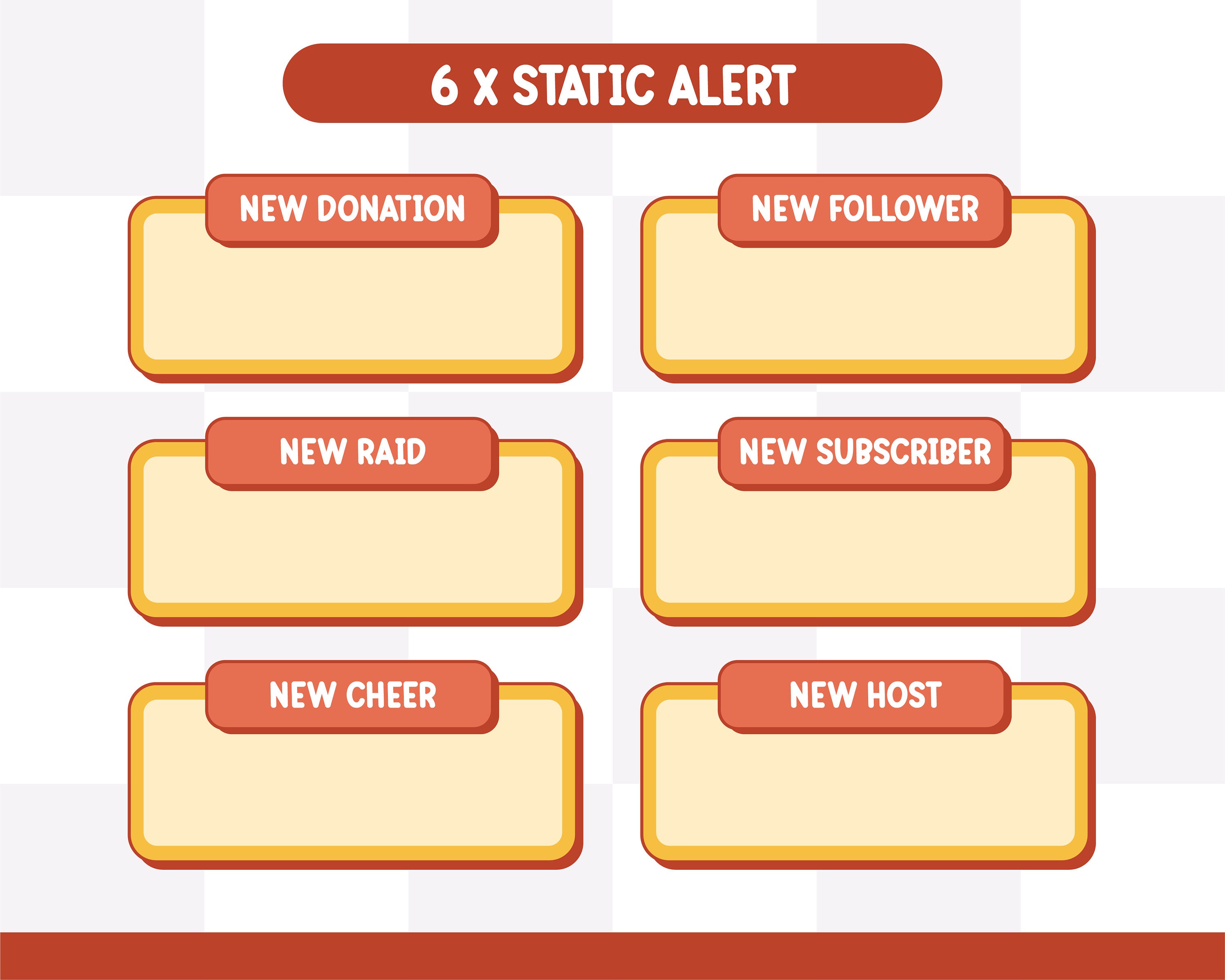 Twitch Stream Starter Pack Yellow / Orange Fullscreen Overlay Panel ...