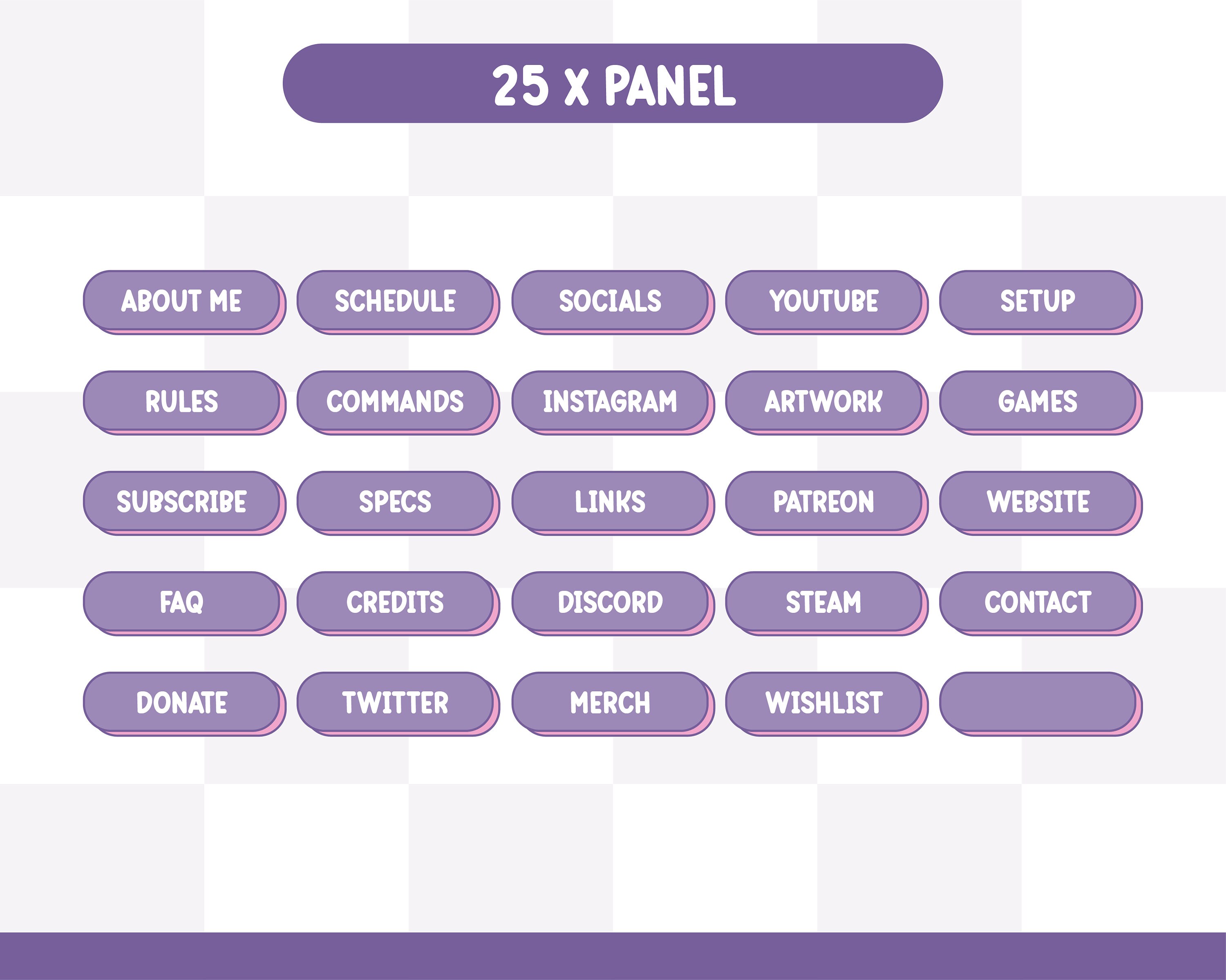 Twitch Stream Starter Pack Purple / Pink Fullscreen Overlay Panel Alert ...