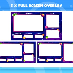 Space Planets Full Stream Package Animated Transition Video Overlay ...