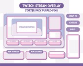 Twitch Stream Starter Pack Purple / Pink Fullscreen - Etsy