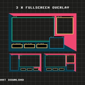 Twitch Computer Window Full Stream Package - Animated Video - Overlay ...
