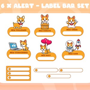 Twitch Corgi Stream Package: Animated Overlay, Screens, Panels - Etsy
