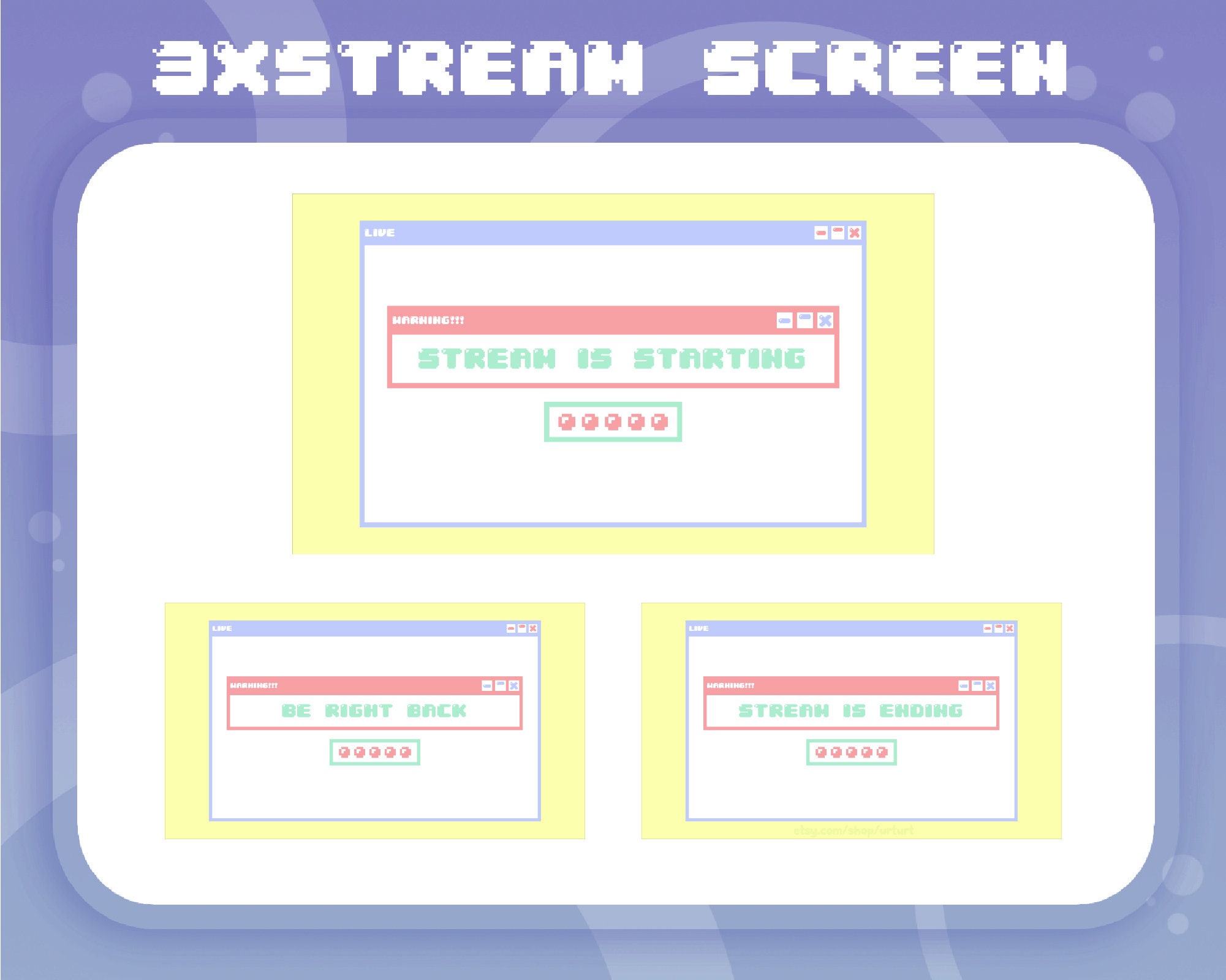 Twitch Pastel Pop-up Computer Full Stream Package Animated Video ...