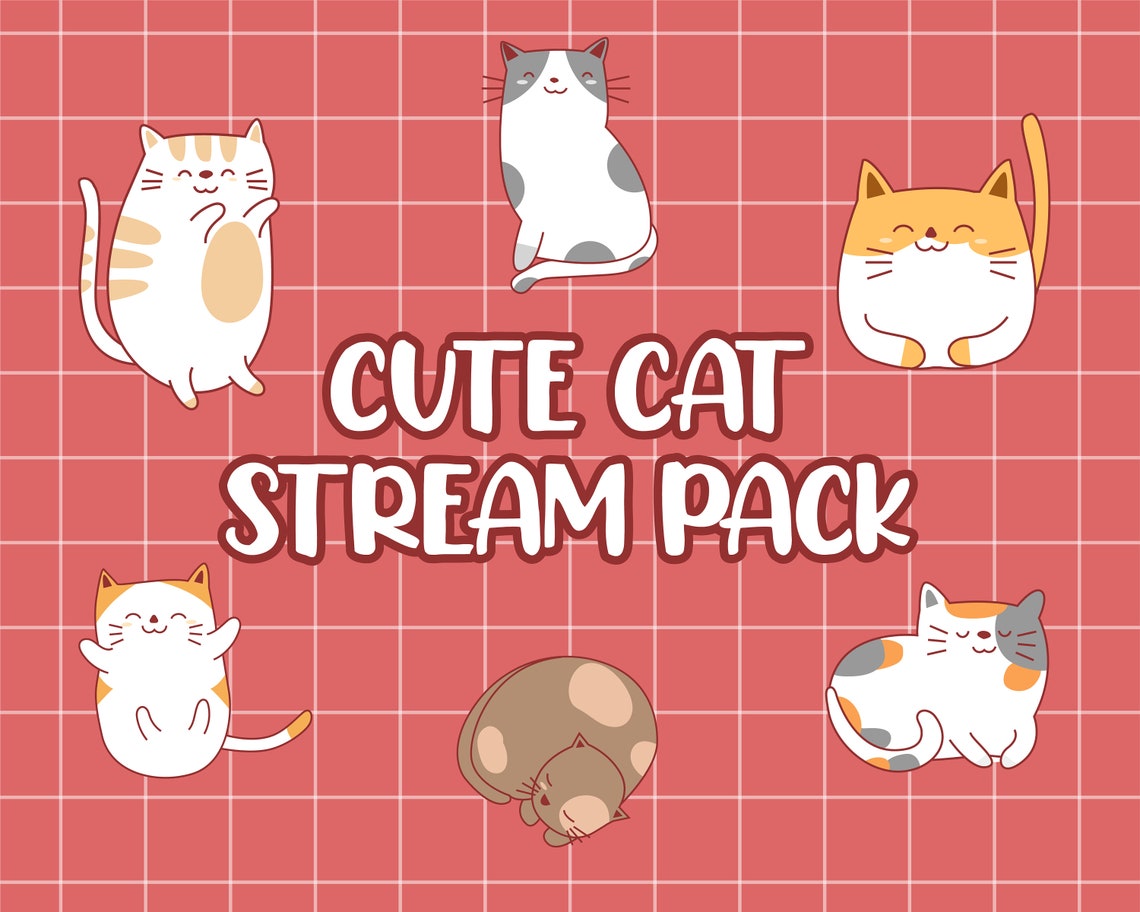 Cute Cat Full Stream Package - Animated Screen - Transition Video ...