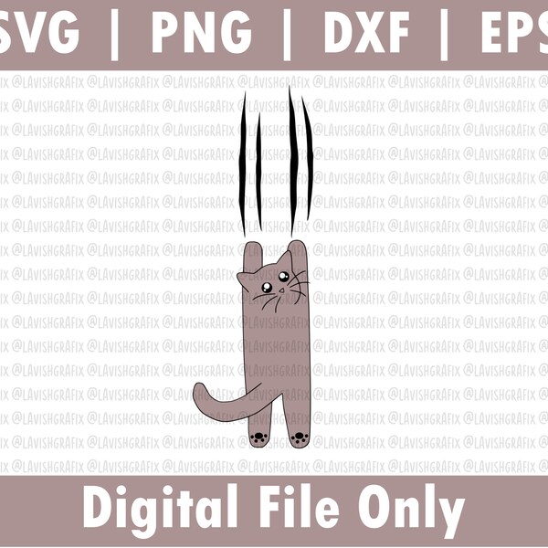 Cat Scratch Silhouette - Etsy