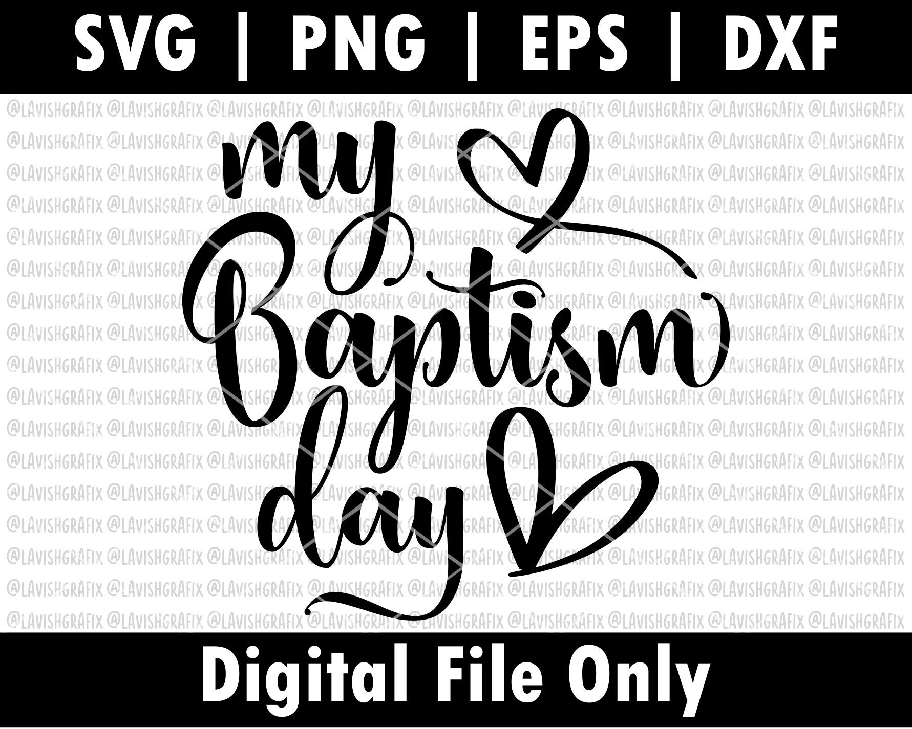 My Baptism Day, SVG, Cricut Cut Files, Baby's Christening, Baby Baptism ...