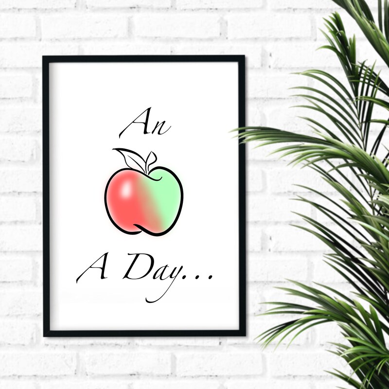 Apple Poster - Etsy