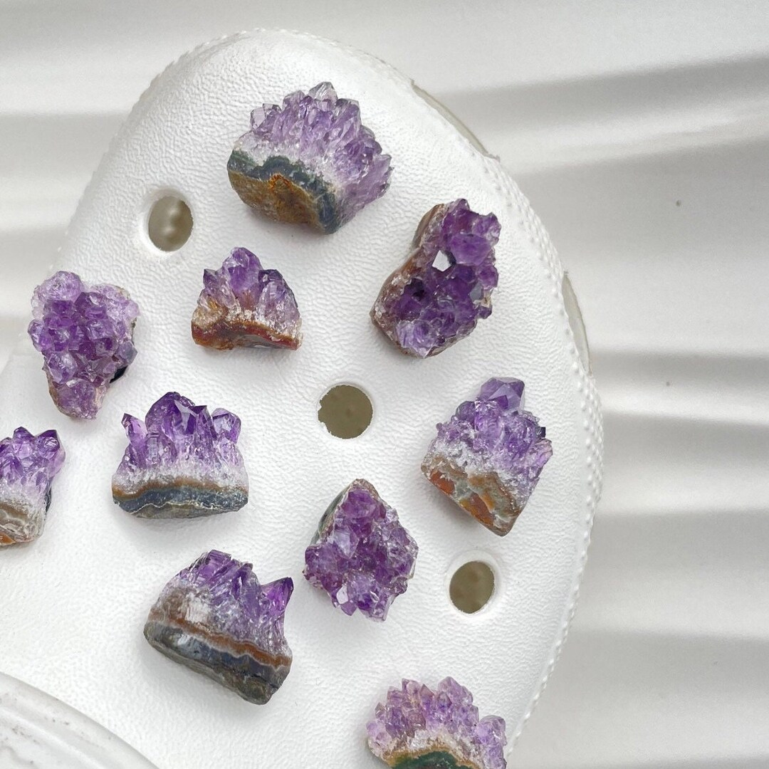 Crystal Shoe Charms / Geode Charms Shoe Clips / Shoe Accessories / Shoe ...