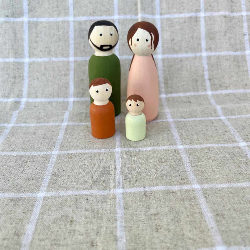 Peg People Family - Etsy