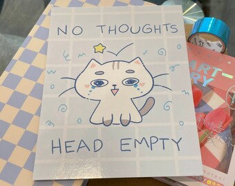 Head Empty Cat - Etsy