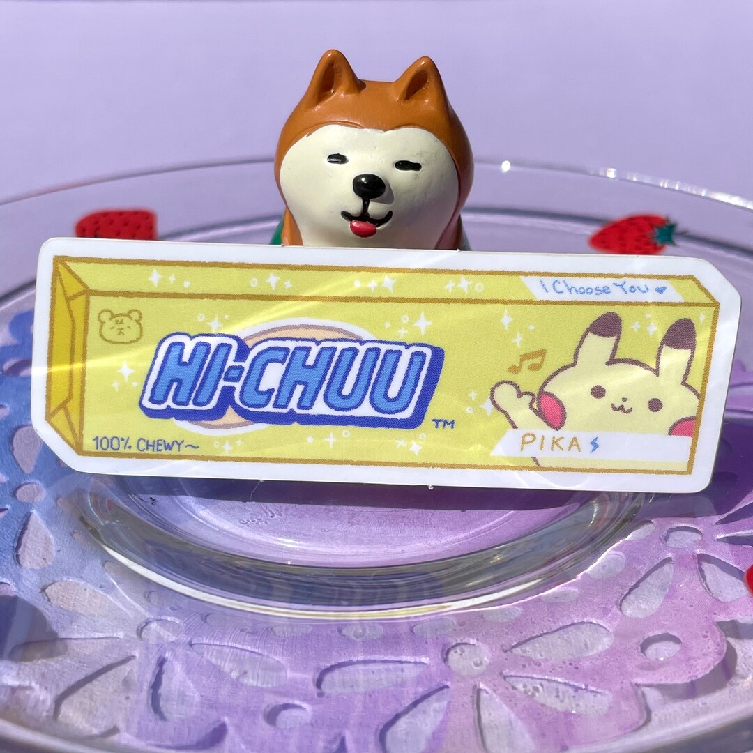 Hi-chew Sticker: Pikachu Flavor | Laptop Sticker | Water Bottle Sticker ...