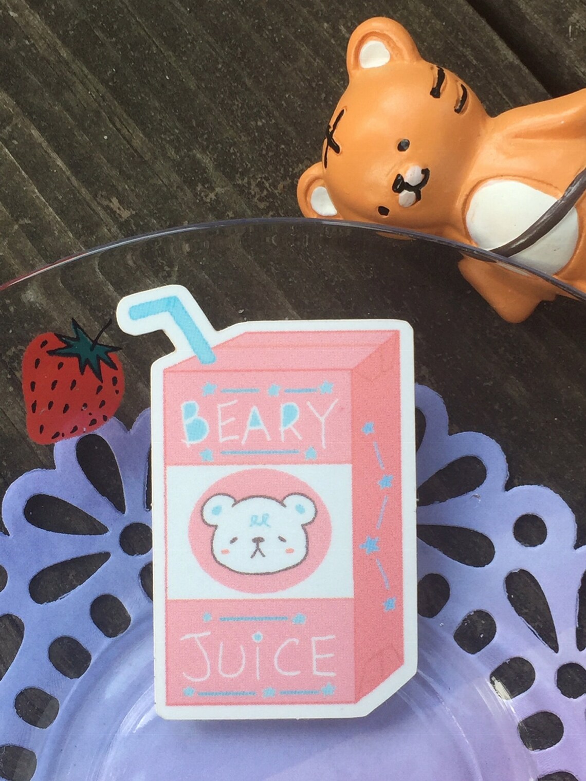 Kawaii Animal Juice Boxes Waterproof Sticker Water Bottle - Etsy