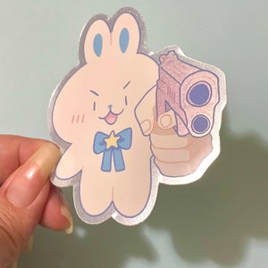 Bun With a Gun Funny Meme Sticker - Etsy