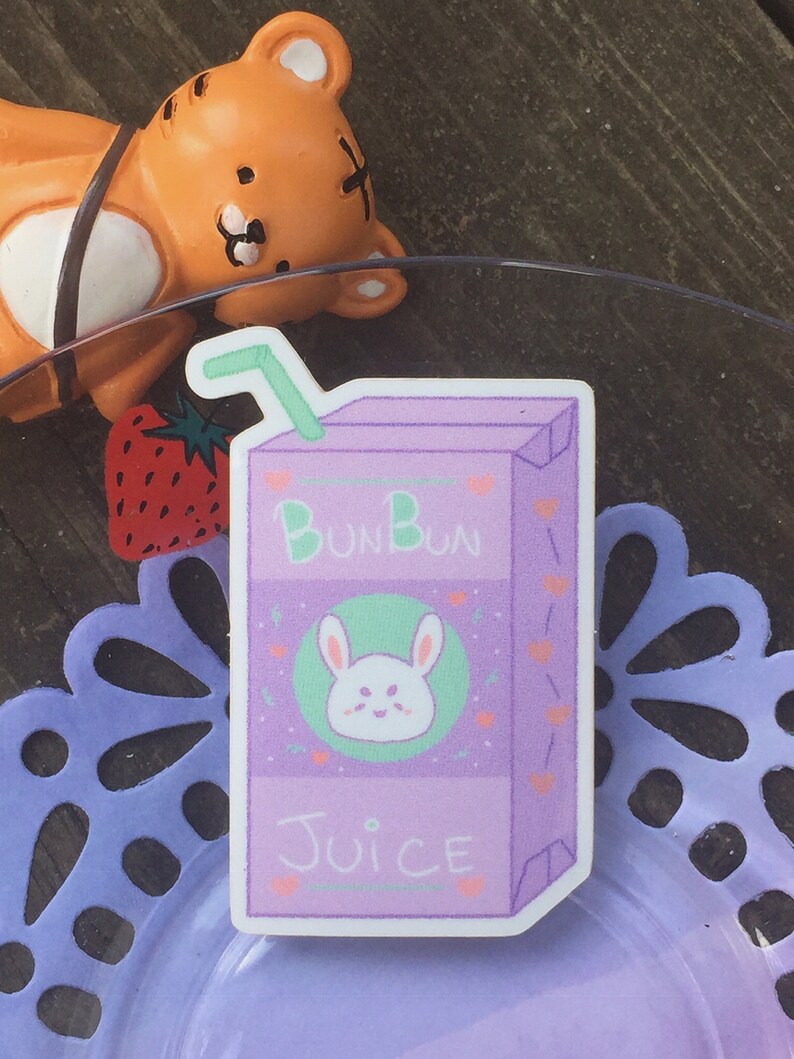 Kawaii Animal Juice Boxes Waterproof Sticker Water Bottle - Etsy
