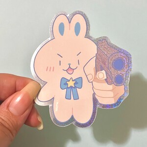 Bun With a Gun Funny Meme Sticker - Etsy