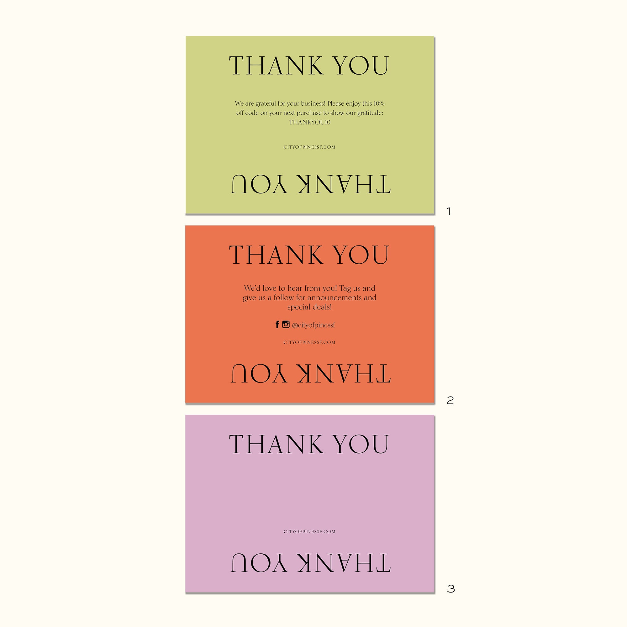 Modern Thank You Insert Card Printable Thank You for Your - Etsy