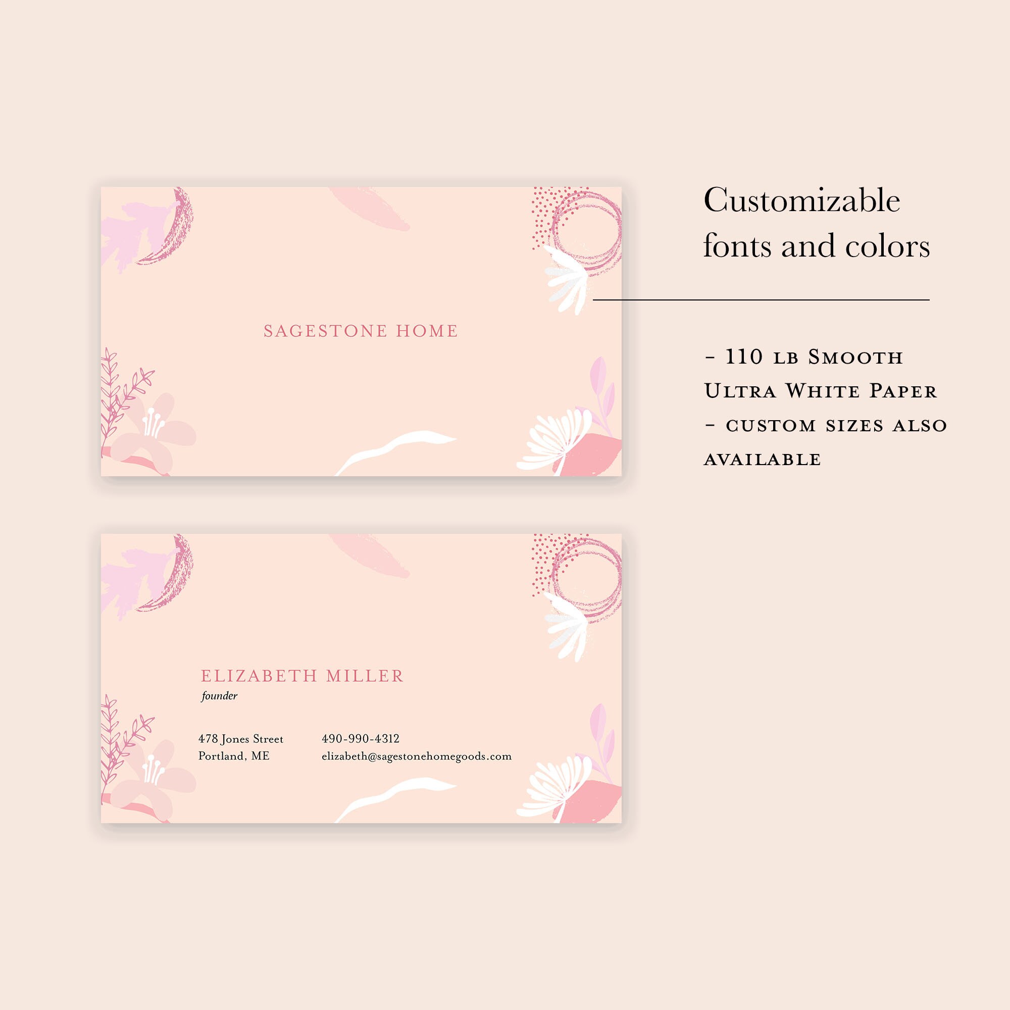 Custom Business Card Printable Business Card Small | Etsy