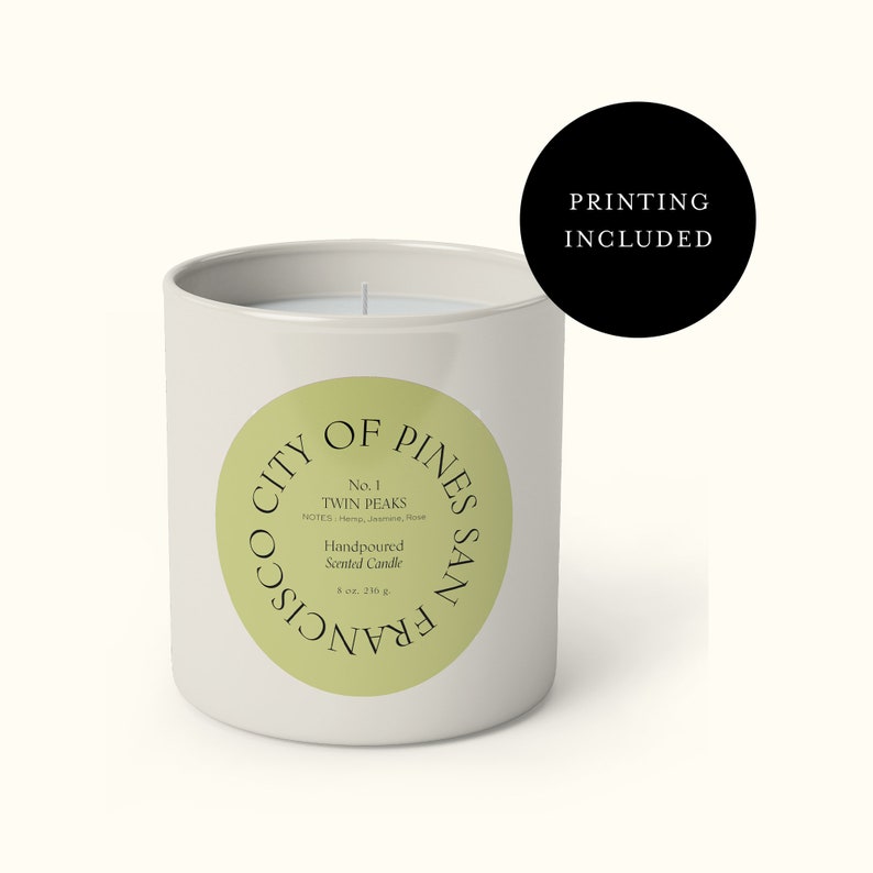 Round Candle Labels Sticker Label Template Sticker Product - Etsy